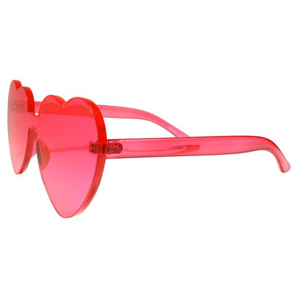 Kiss | Accessories | One Piece Mono Lens Rimless Heart Shape Pink ...